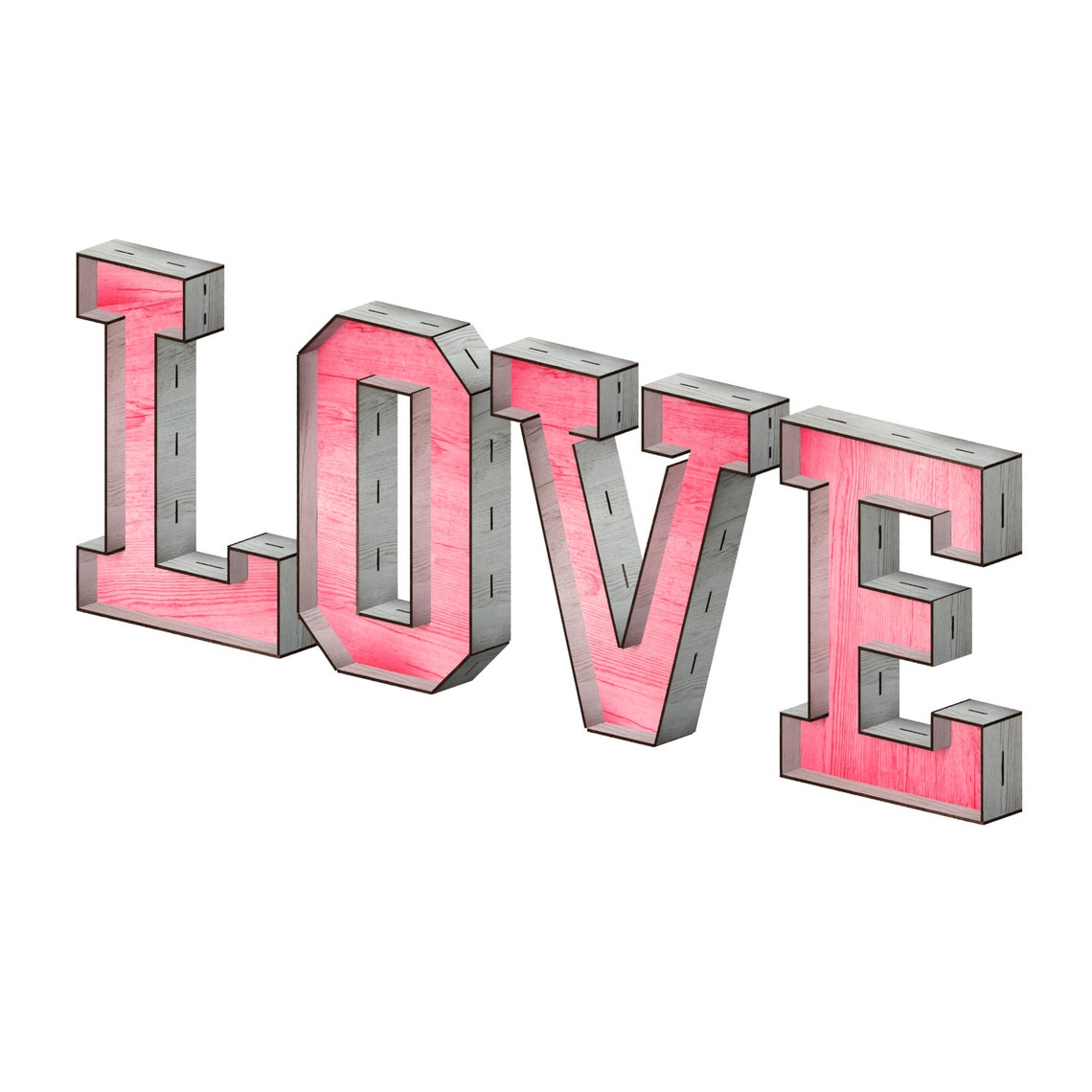 LOVE Letters Laser Cut Files Svgdxfpdfaicdreps Laser | Etsy