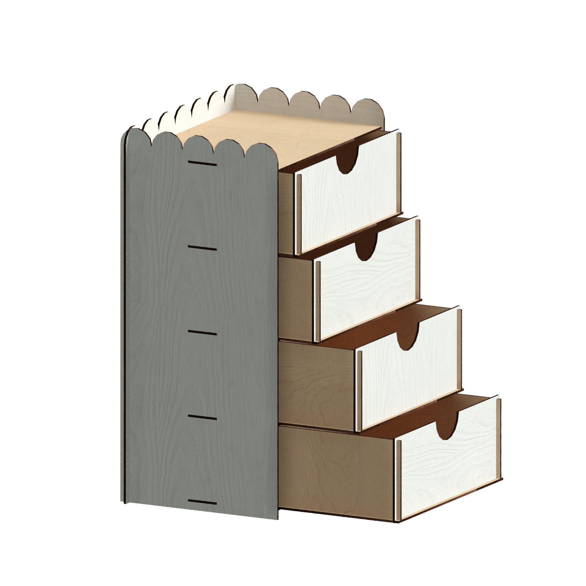 Chest of drawers Laser Cut Files SvgDxfPdfAiCdrEps | Etsy