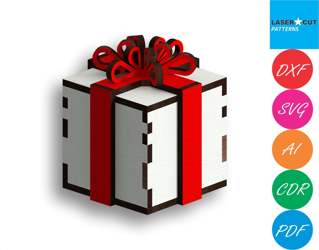 Gift Box 5x5x5cm Laser Cut Files Laser Cut Template Laser - Etsy