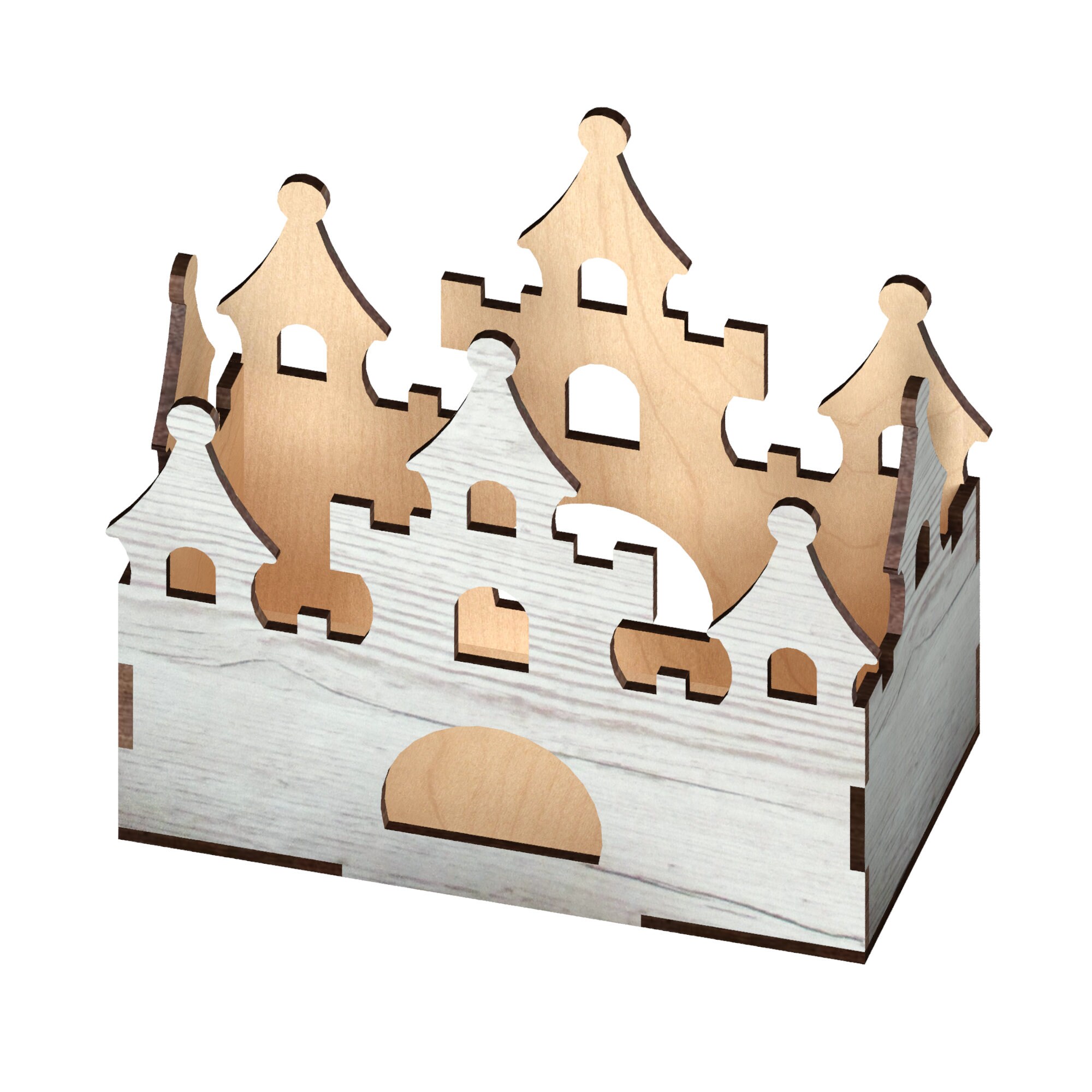 Castle box Laser Cut Files laser cut template laser cut | Etsy