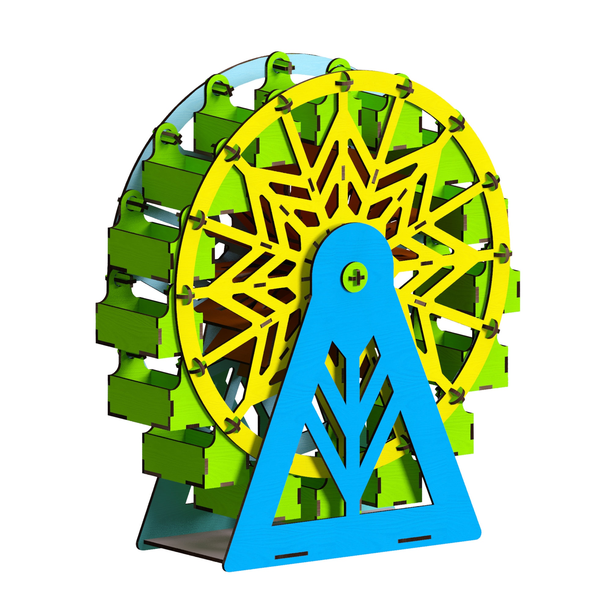 Ferris Wheellaser Cut Files Laser Cut Template Vector for - Etsy
