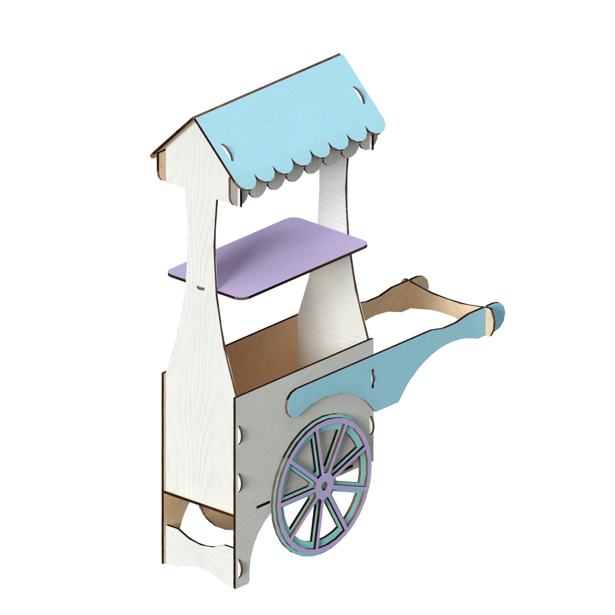 Candy Cartlaser Cut Files Laser Cut Template Vector for - Etsy