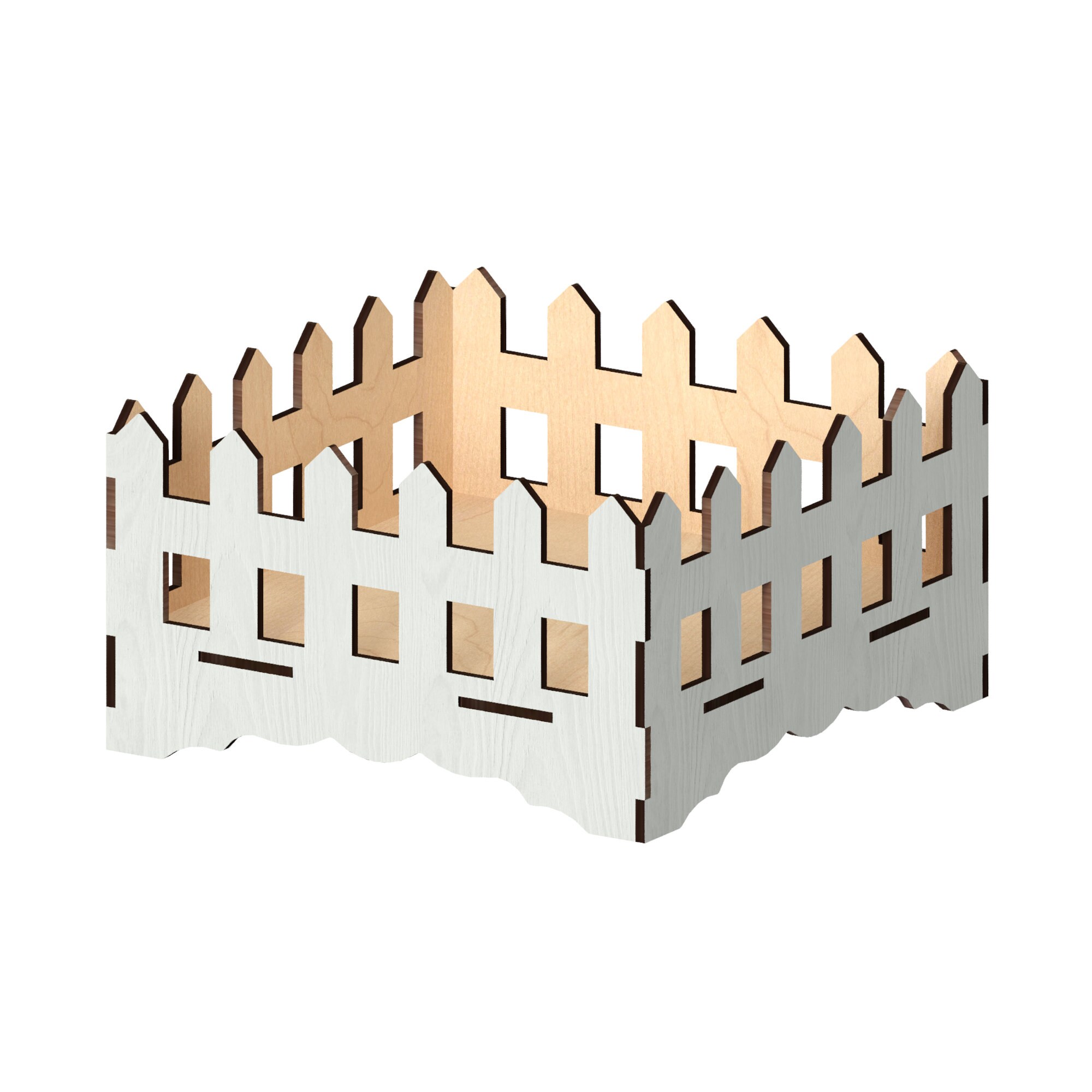 Fence Boxlaser Cut Files Laser Cut Template Vector for | Etsy