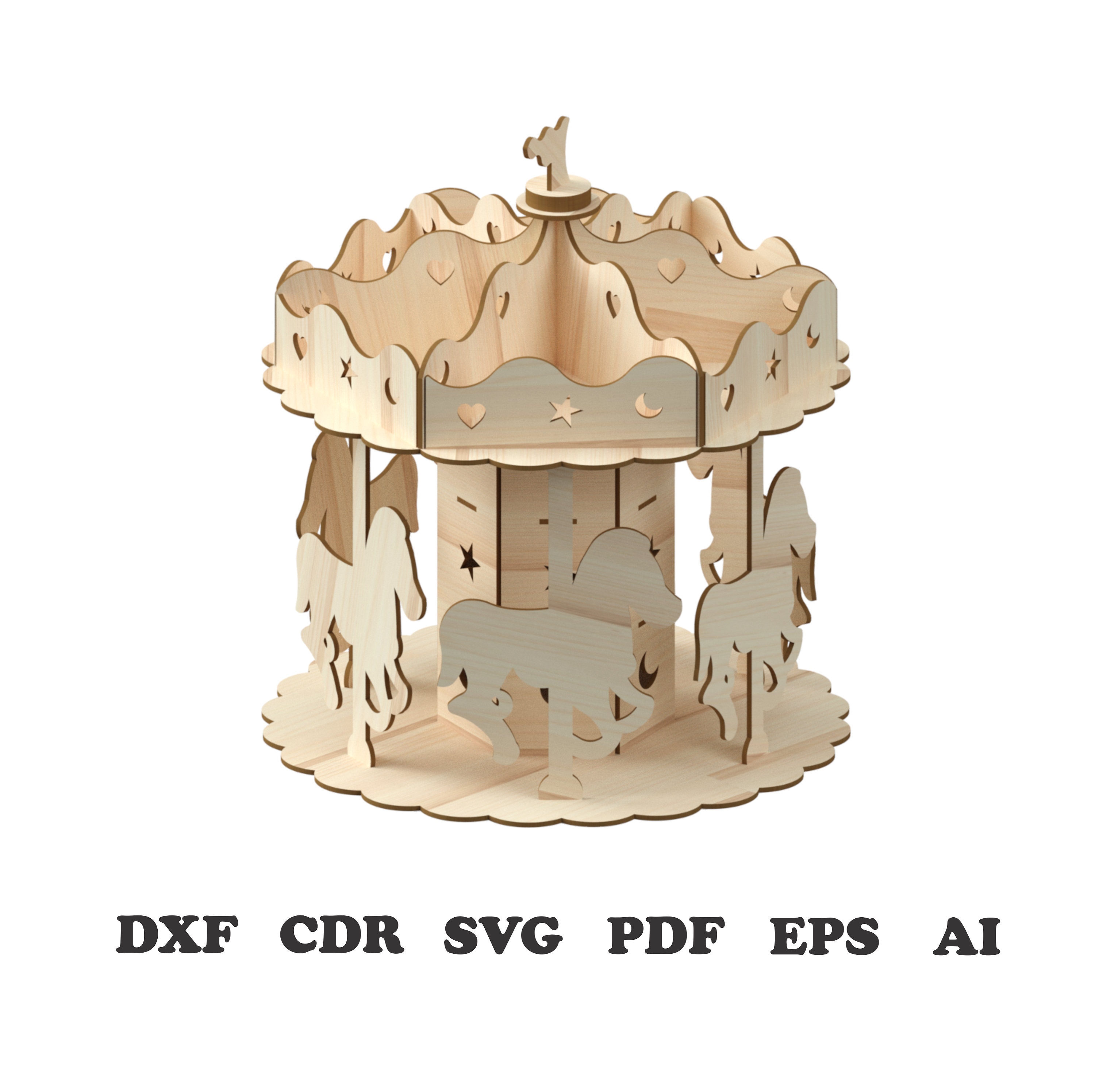 Candy Bar CarouselLaser Cut Files laser cut template Vector | Etsy