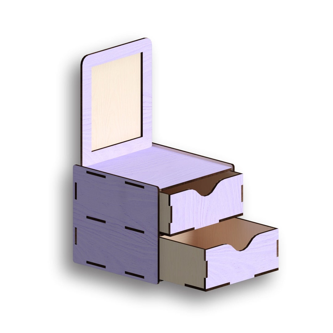 Drawer With Mirror Frame, Laser Cut Files, Laser Cut Template, Laser ...