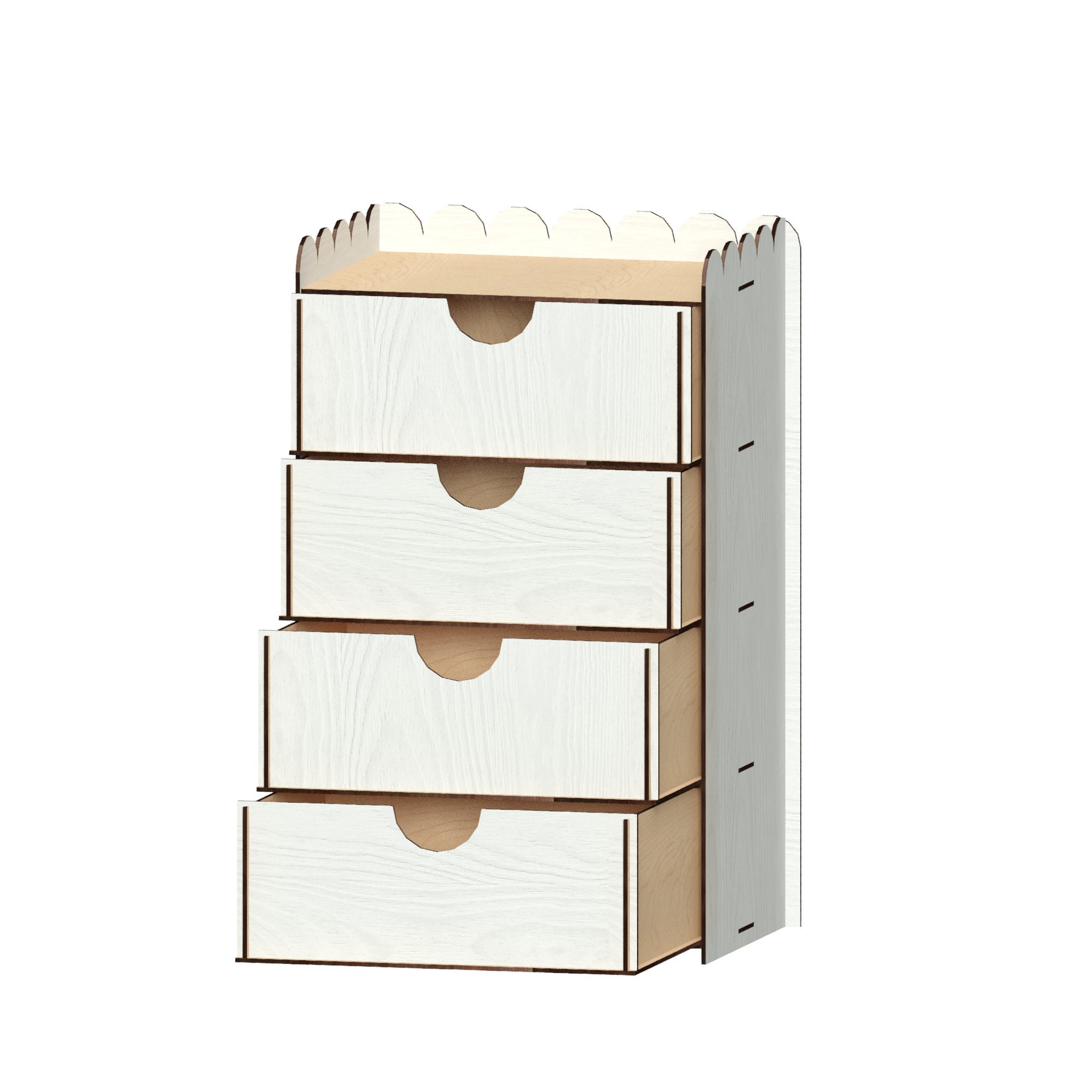 Chest of Drawers Laser Cut Files: 3mm Template (digital Download) - Etsy