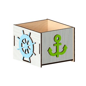Navy Box, Pattern Vector for Laser Cutting Cnc,svg,laser Cut Template ...
