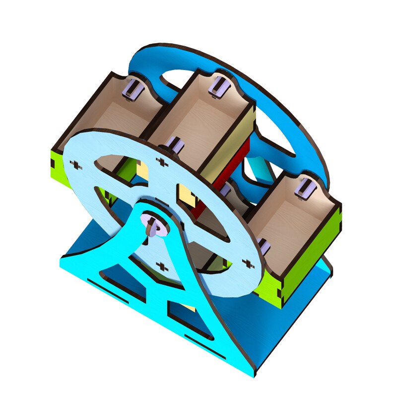 Mini Ferris Wheellaser Cut Files Laser Cut Template Vector | Etsy