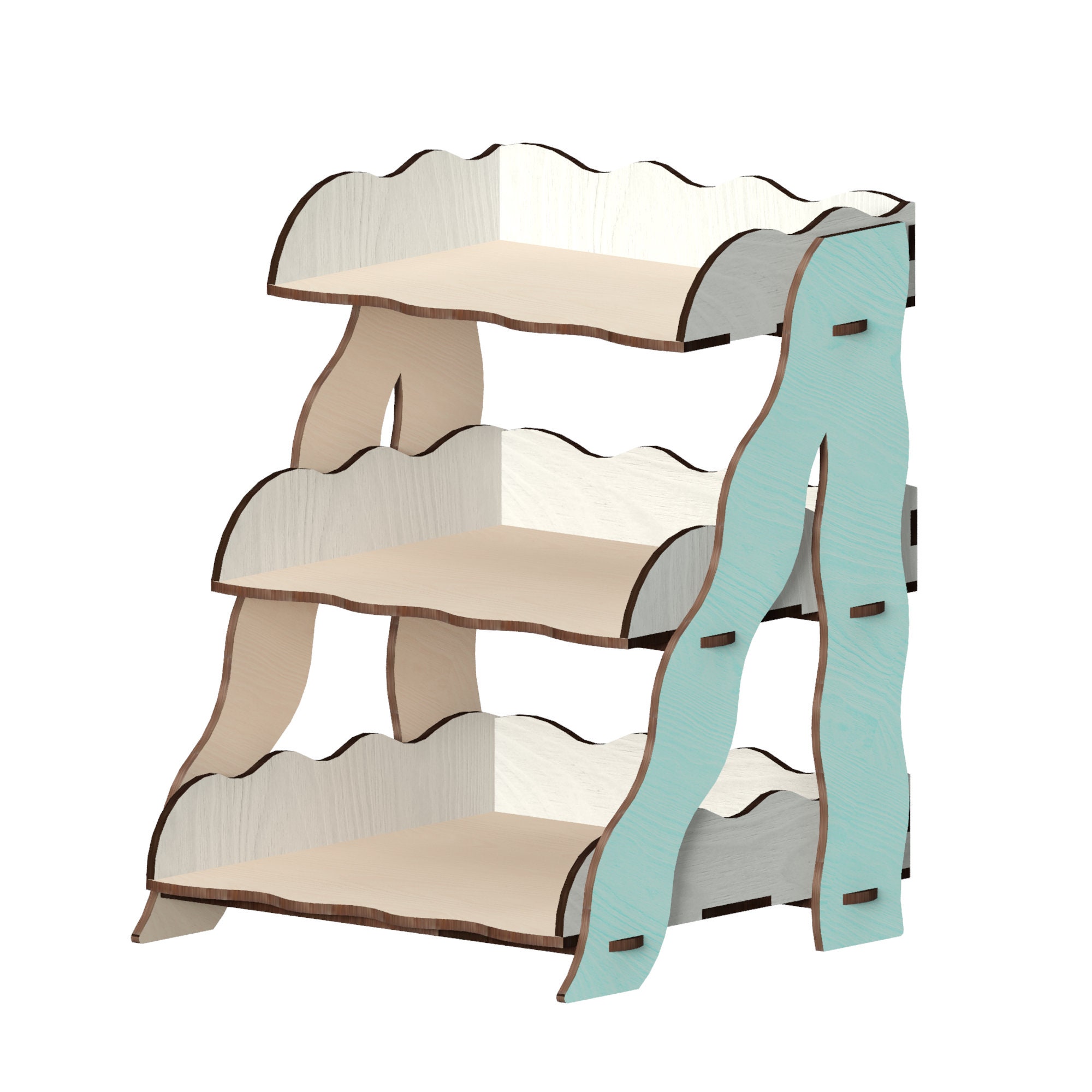 3-tier Candy Staircase Laser Cut File: Vector Template (digital ...