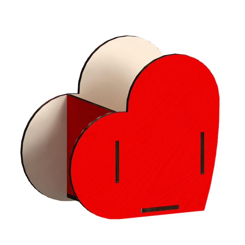 Heart Box Laser Cut Template: Vector Model (digital Download) - Etsy