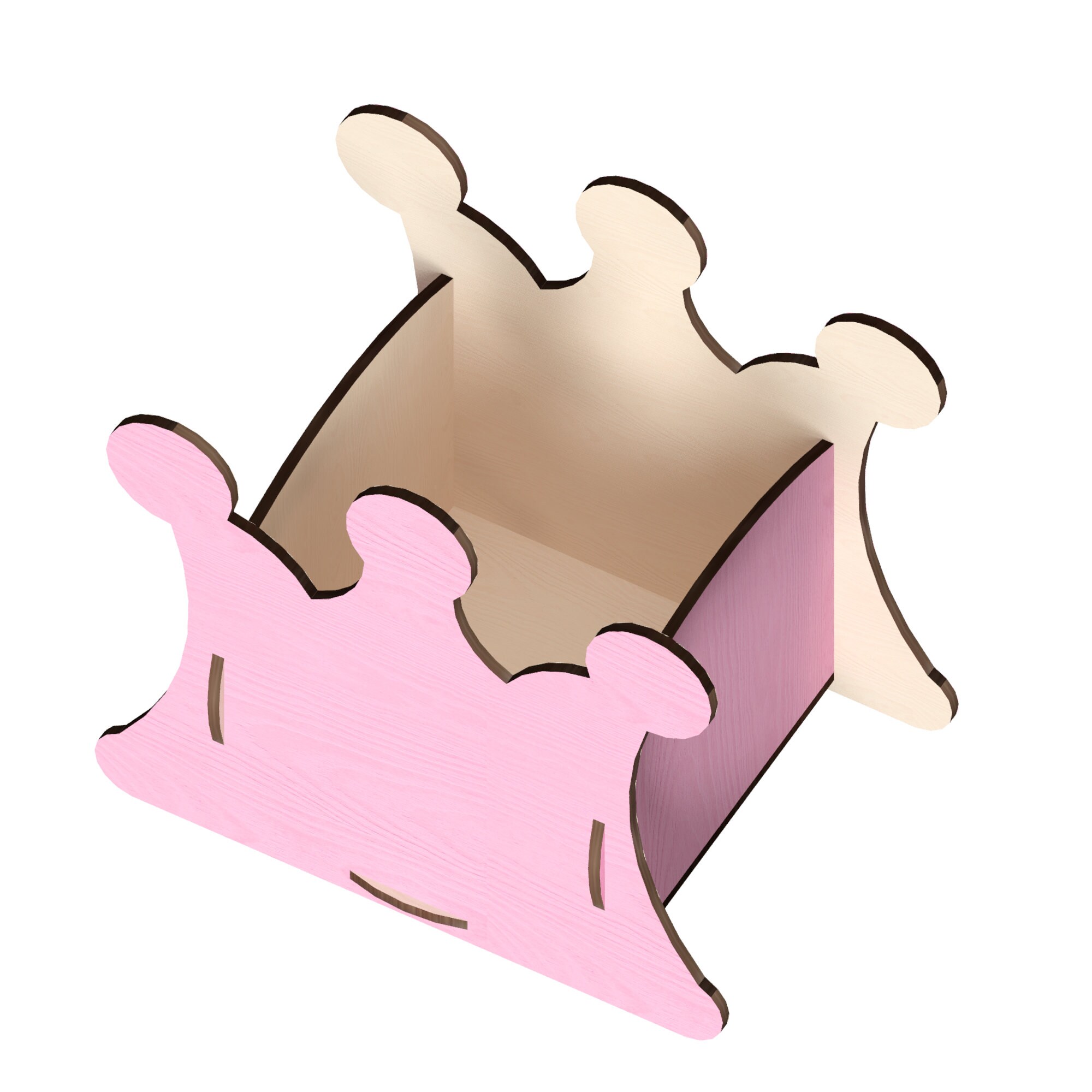 Crown Boxlaser Cut Files Laser Cut Template Vector for | Etsy