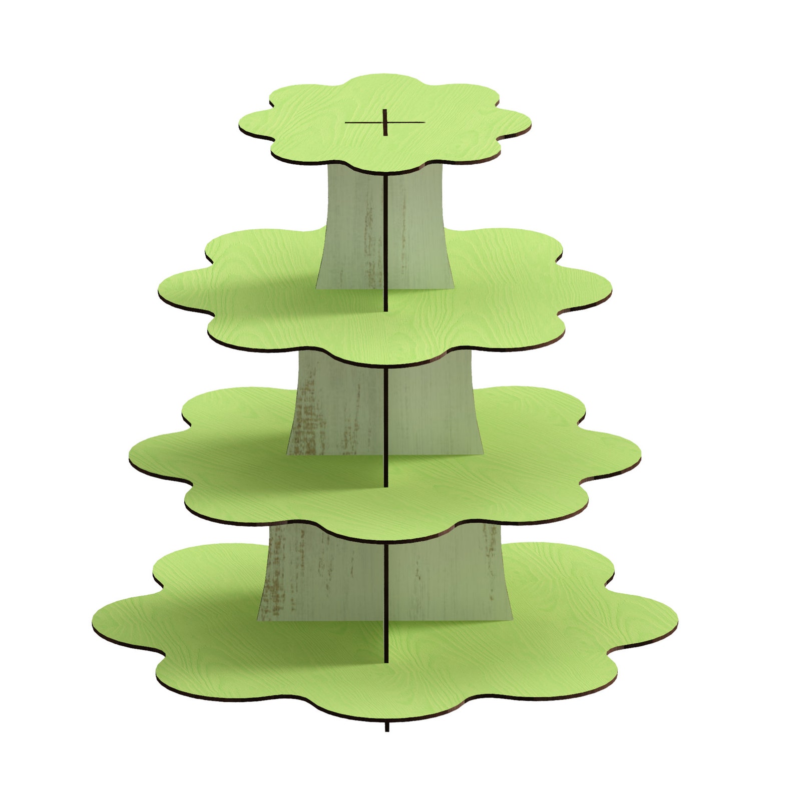 Waves Cupcake Stand,laser Cut Files, Laser Cut Template, Vector for ...
