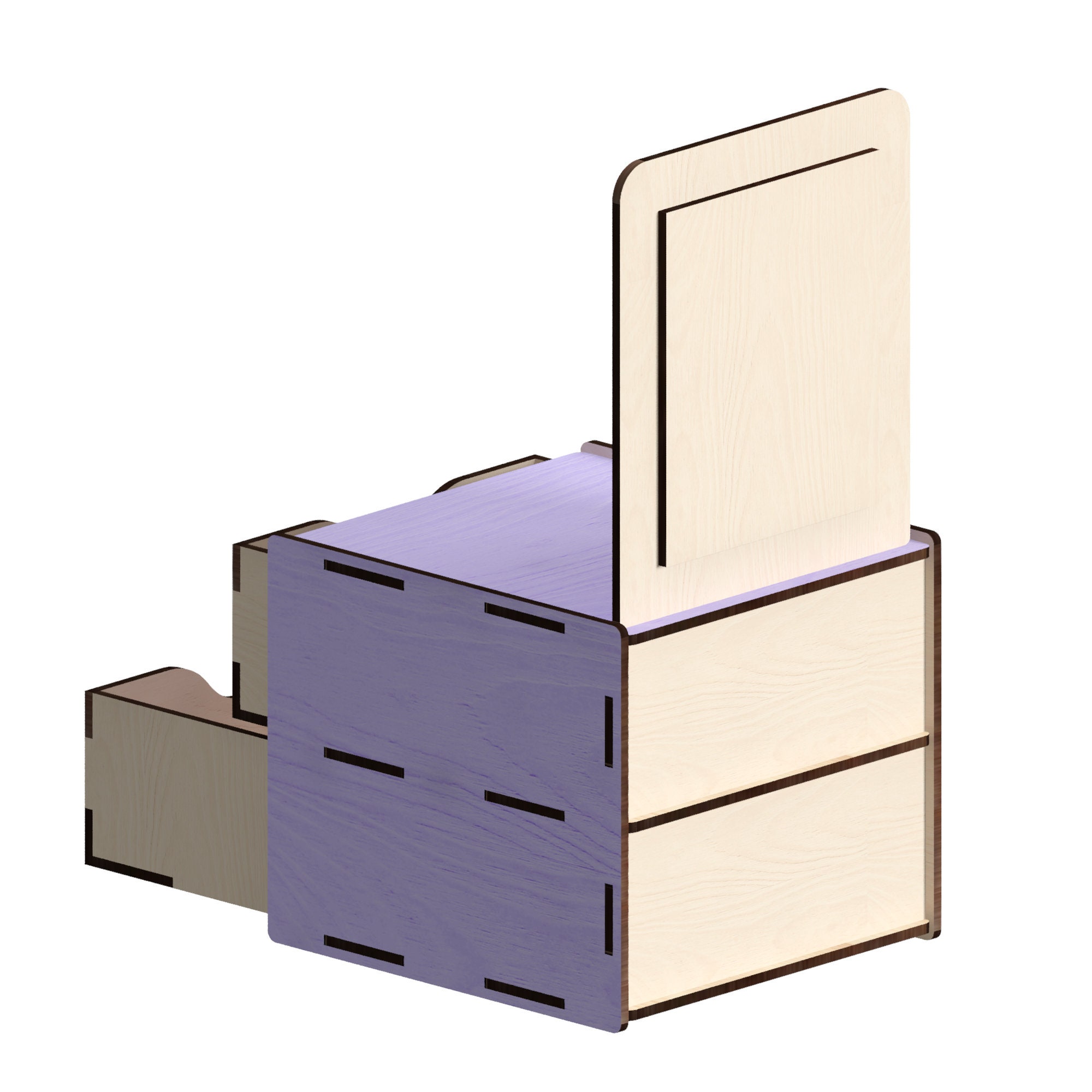 Drawer With Mirror Frame Laser Cut Files Laser Cut Template | Etsy