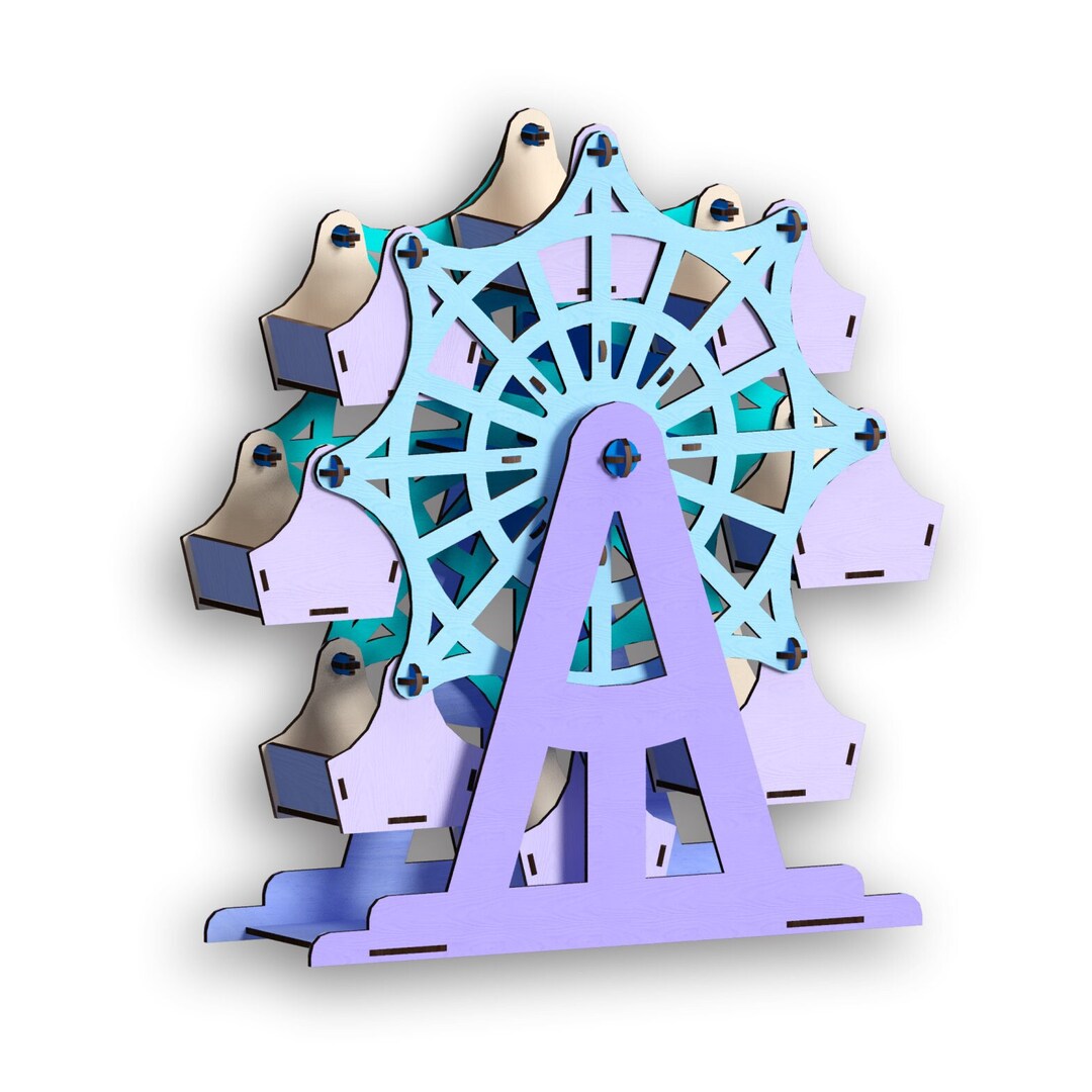 Candy Ferris Wheel,laser Cut Files, Laser Cut Template, Vector for ...
