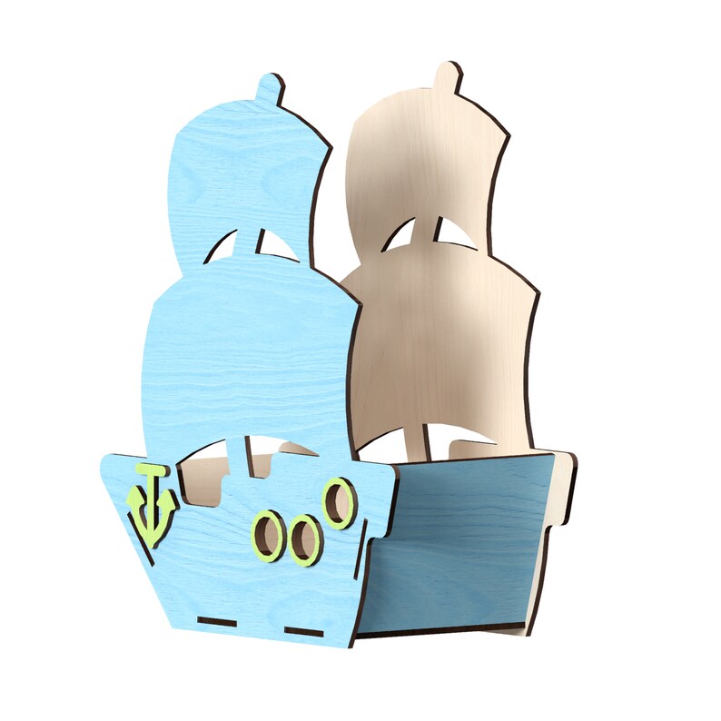 Ship Boxlaser Cut Files Laser Cut Template Vector for | Etsy