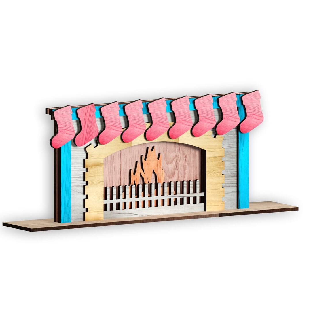 Fireplace, Laser Cut Files - Svg+dxf+pdf+ai+cdr+eps - Laser Files ...
