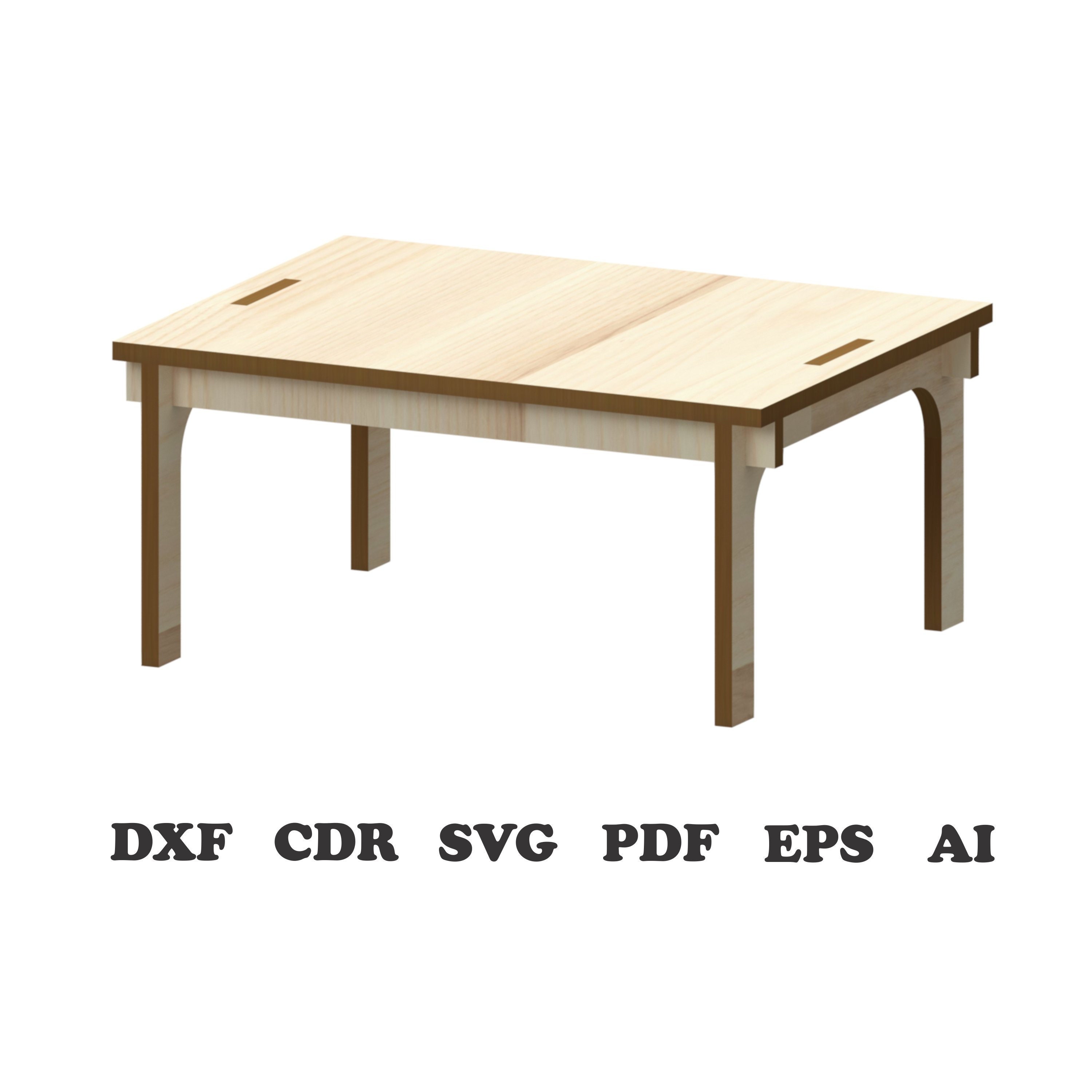 Table furniture Laser Cut Files SvgDxfPdfAiCdrEps | Etsy
