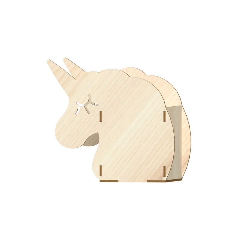 Unicorn BoxLaser Cut Files laser cut template Vector for | Etsy