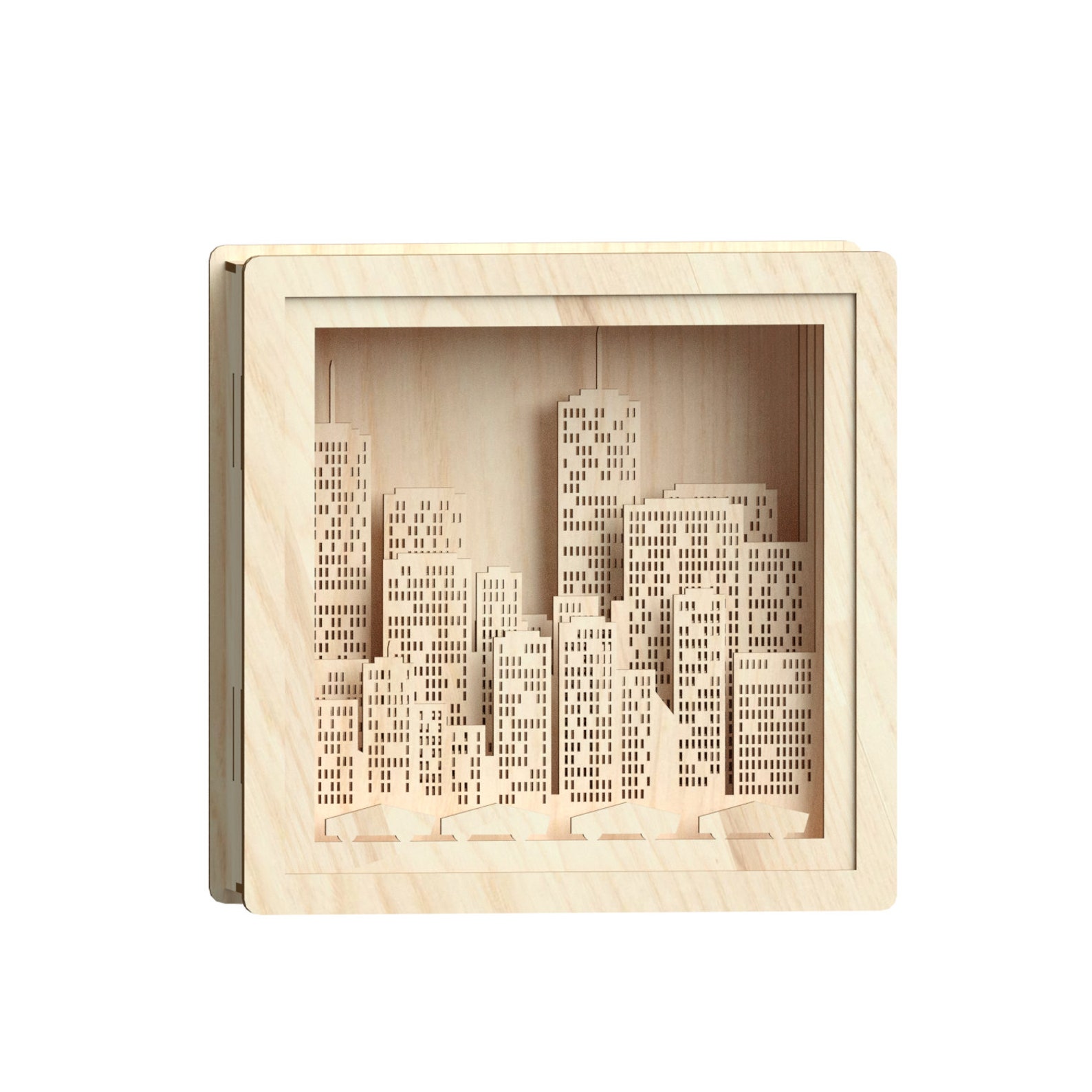 Light Box City Laser Cut Files SvgDxfPdfAiCdrEps | Etsy