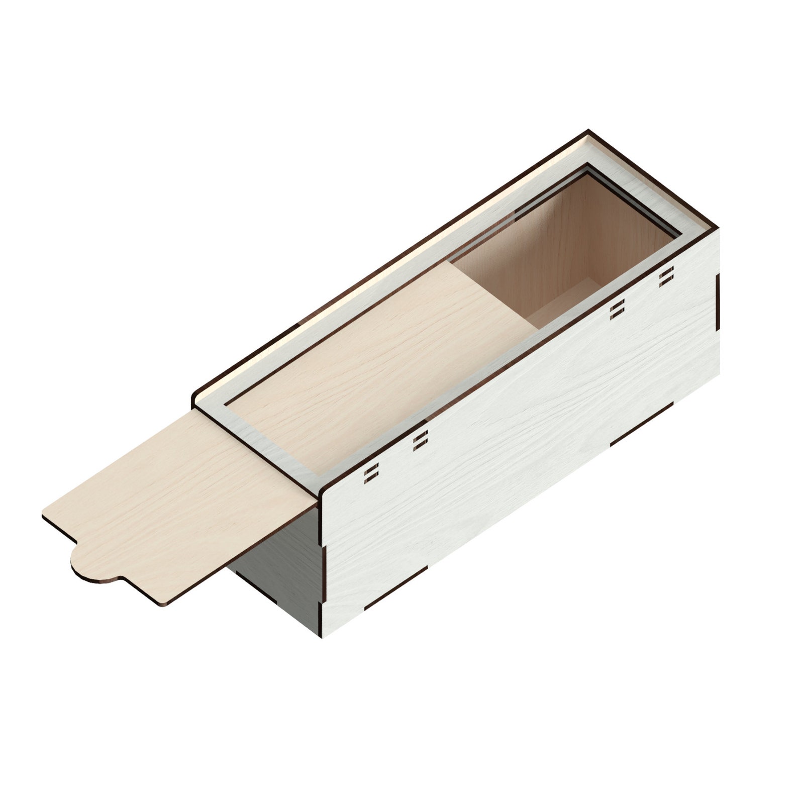 Box with Sliding Lid Laser Cut Files SvgDxfPdfAiCdrEps | Etsy