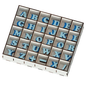 Alphabet Box, Laser Cut Files - Svg+dxf+pdf+ai+cdr+eps - Laser Files ...
