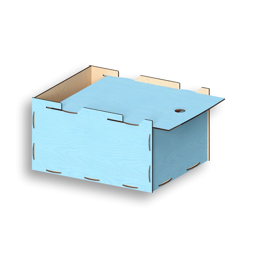 Box With Sliding Lid, Laser Cut Files - Svg+dxf+pdf+ai+cdr+eps - Laser ...