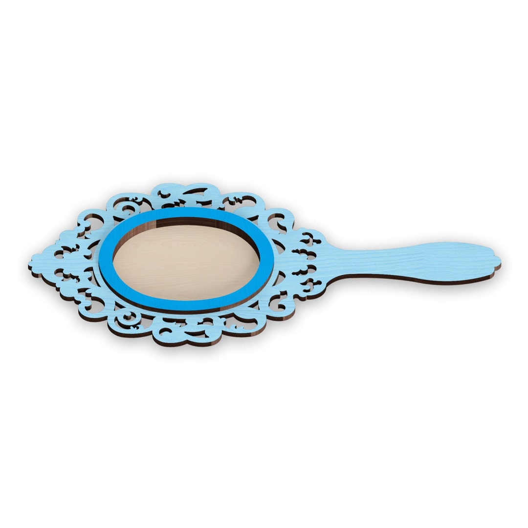 Princess Hand Mirror, Laser Cut Files - Svg+dxf+pdf+ai+cdr+eps - Laser ...