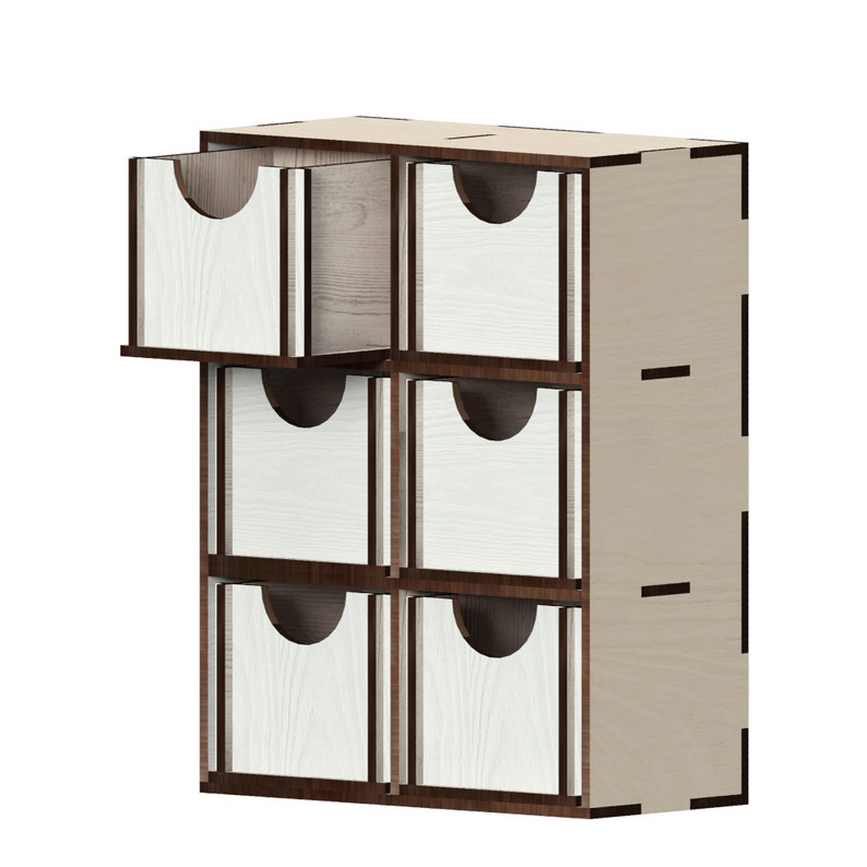 Box With Drawers 3x2 Laser Cut Files Svgdxfpdfaicdreps | Etsy