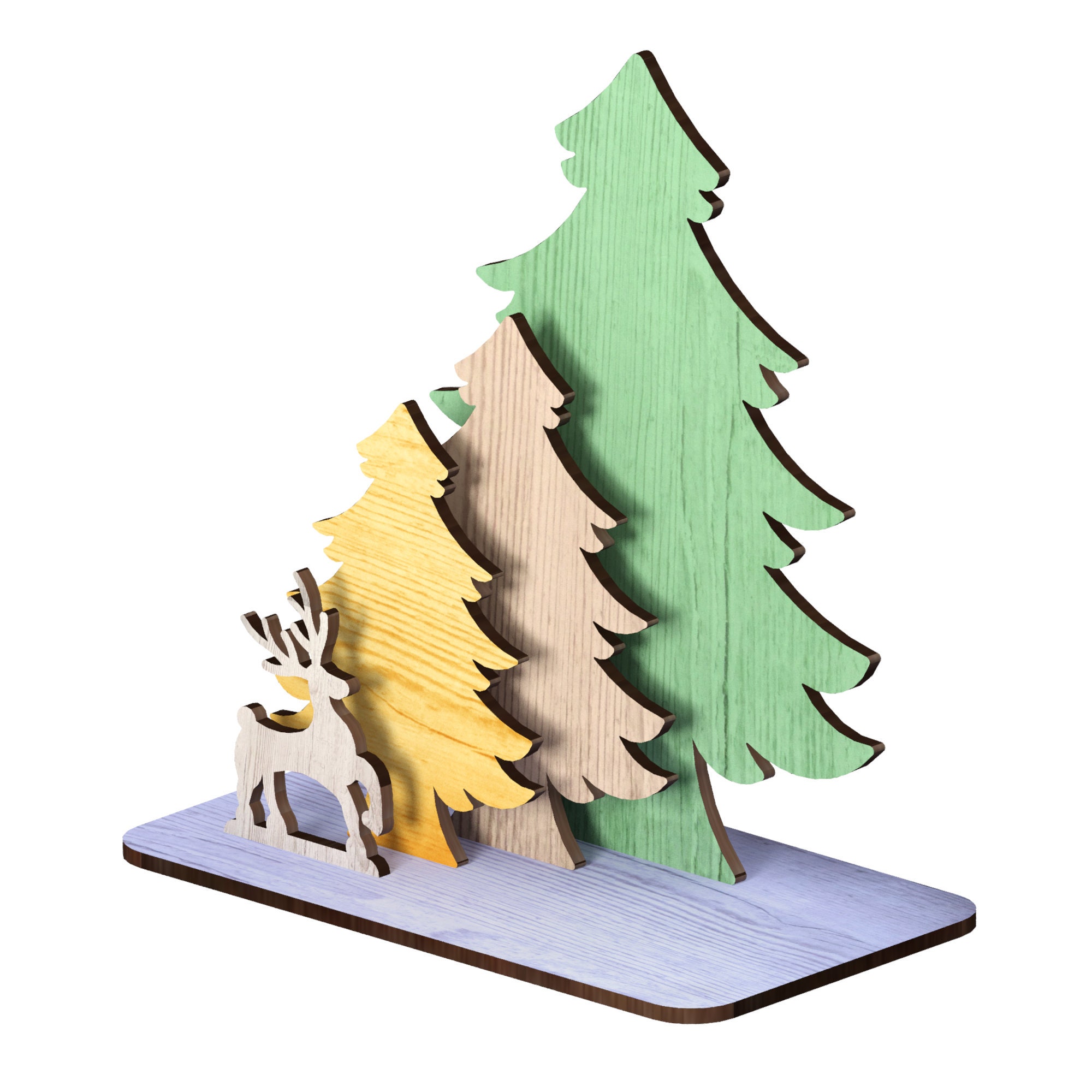 Christmas Trees, Laser Cut Files - Svg+dxf+pdf+ai+cdr+eps - Laser Files ...