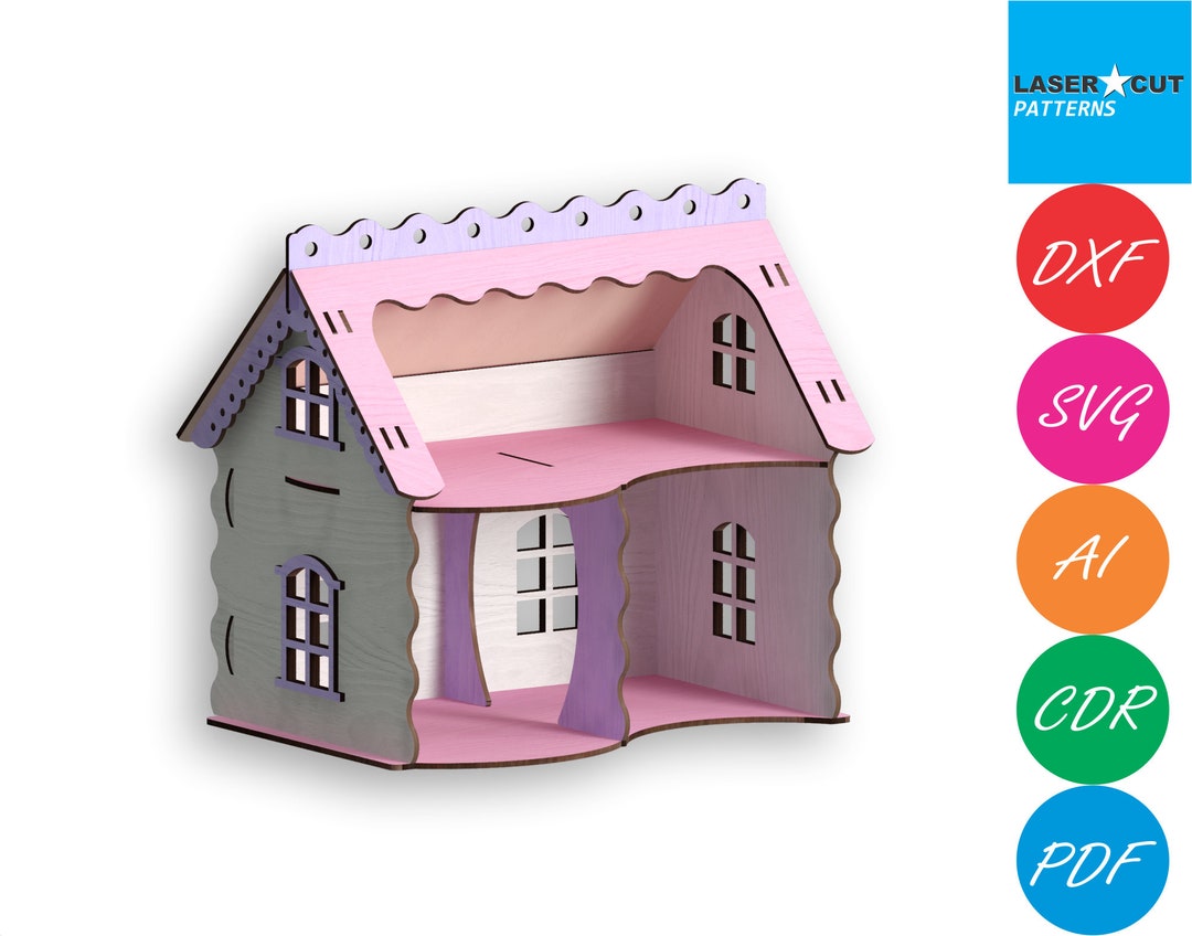 Little Cottage Dollhouse Laser Cut Files - Etsy