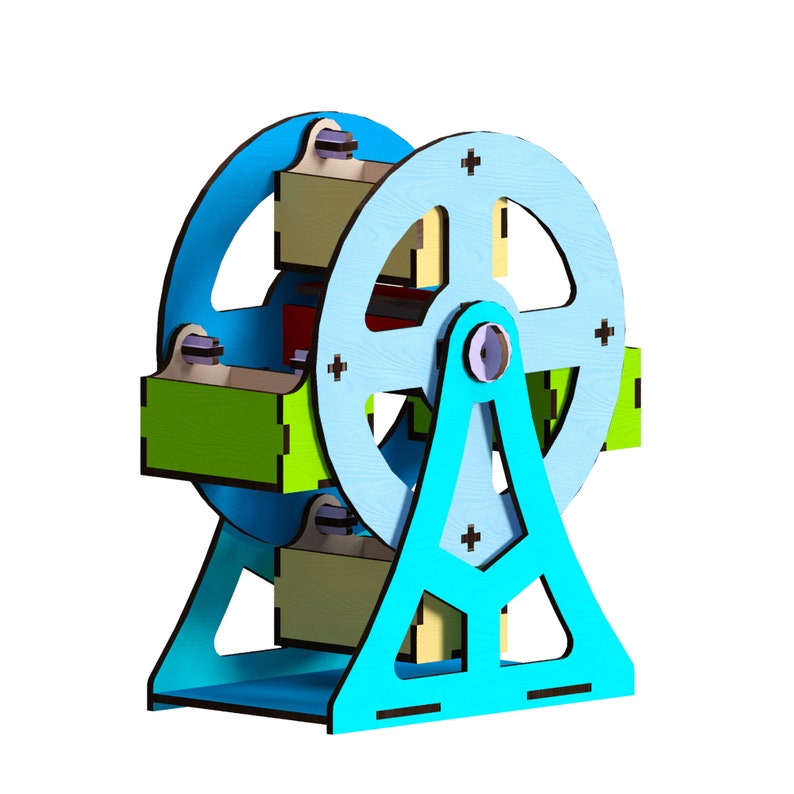 Mini Ferris Wheellaser Cut Files Laser Cut Template Vector | Etsy