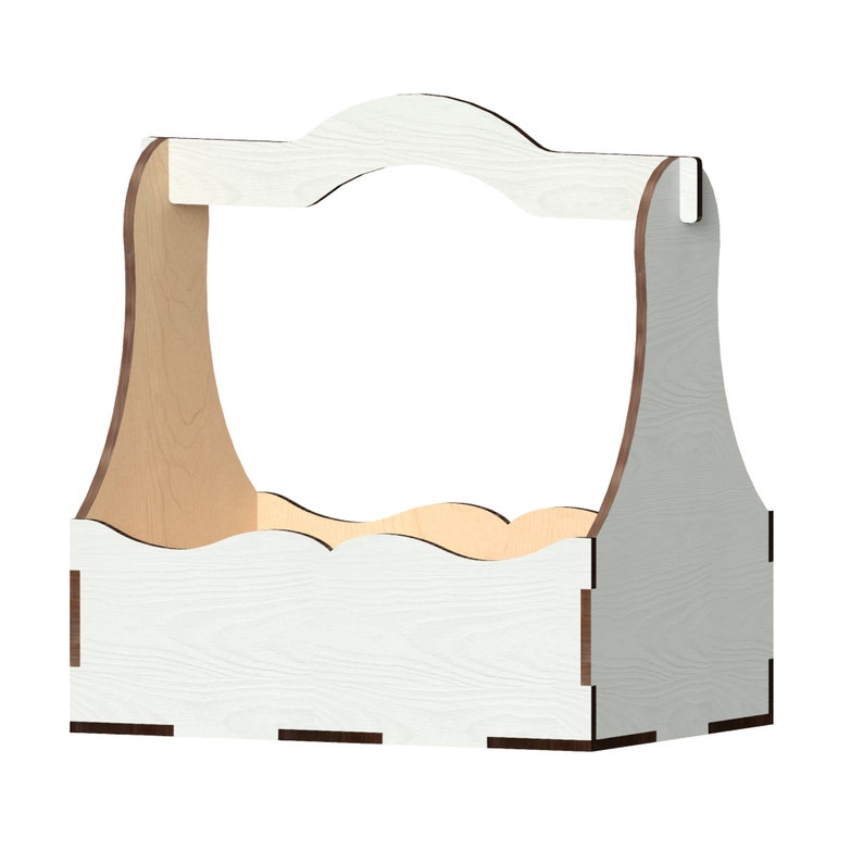 Basket With Handlelaser Cut Files Laser Cut Template Vector - Etsy