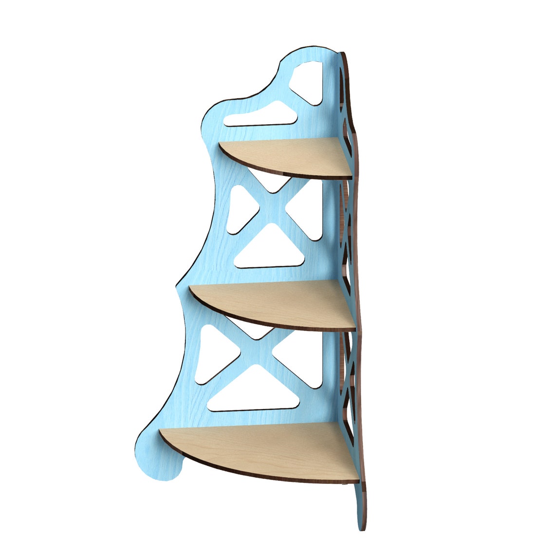 Laser Cut Corner Shelf Template: Vector Files (digital Download) - Etsy