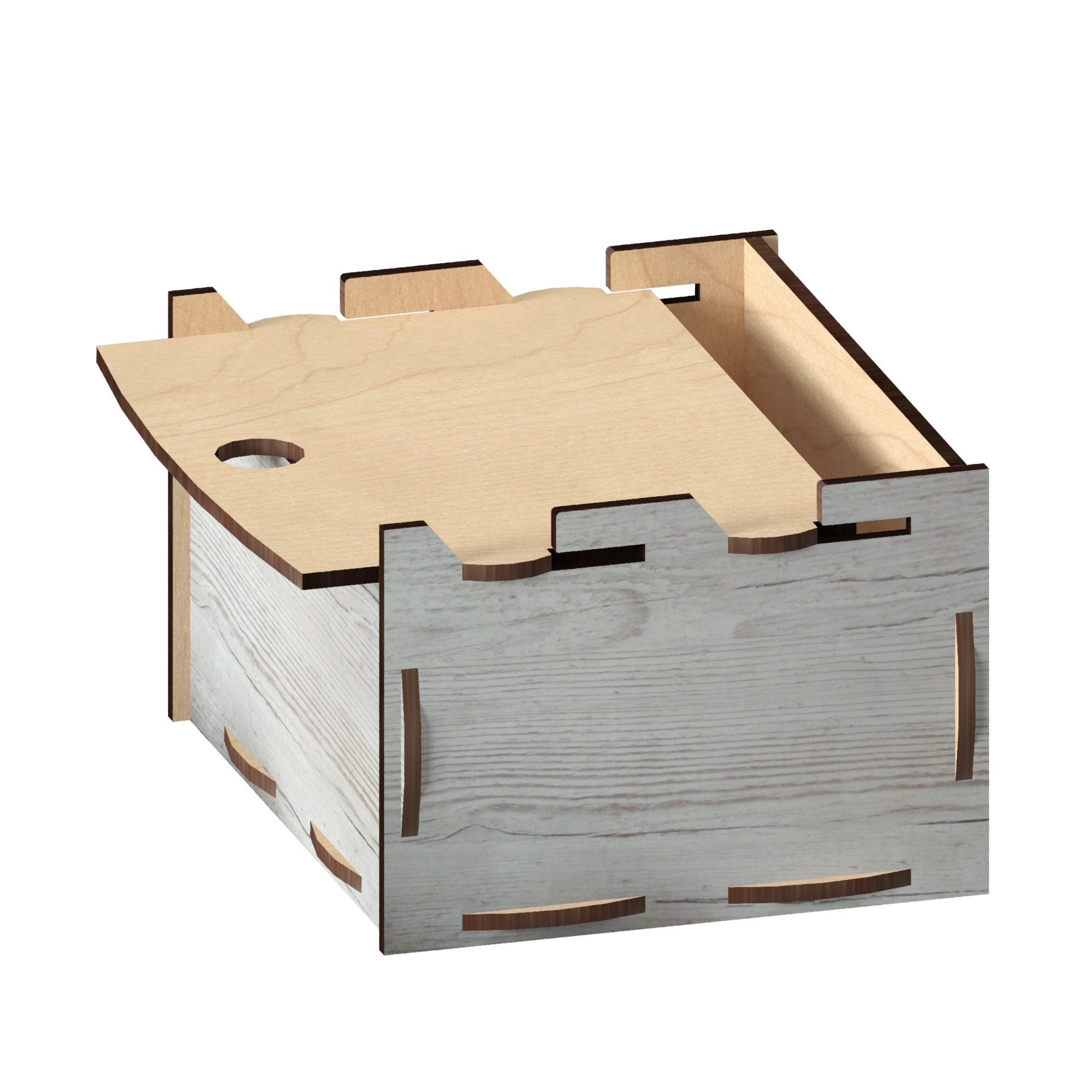 Box With Sliding Lid Laser Cut Files Laser Cut Template | Etsy