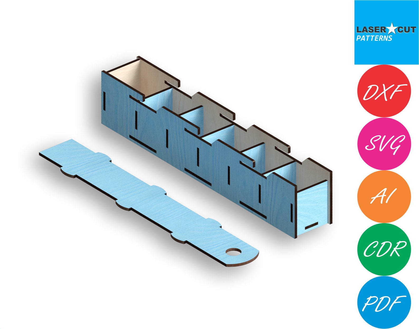 Sliding Box With Dividers Laser Cut Files Laser Cut - Etsy