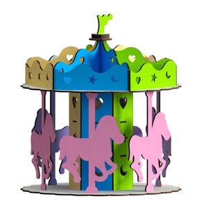 Candy Bar Carousel,laser Cut Files, Laser Cut Template, Vector for ...