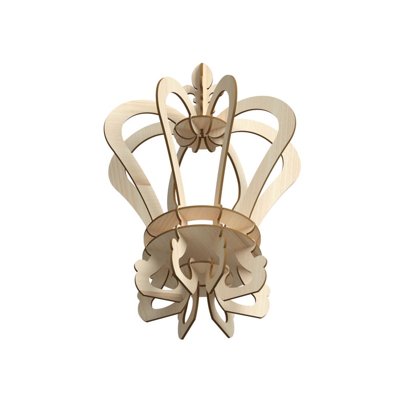 King Crown Centerpiece Laser Cut Files | Etsy