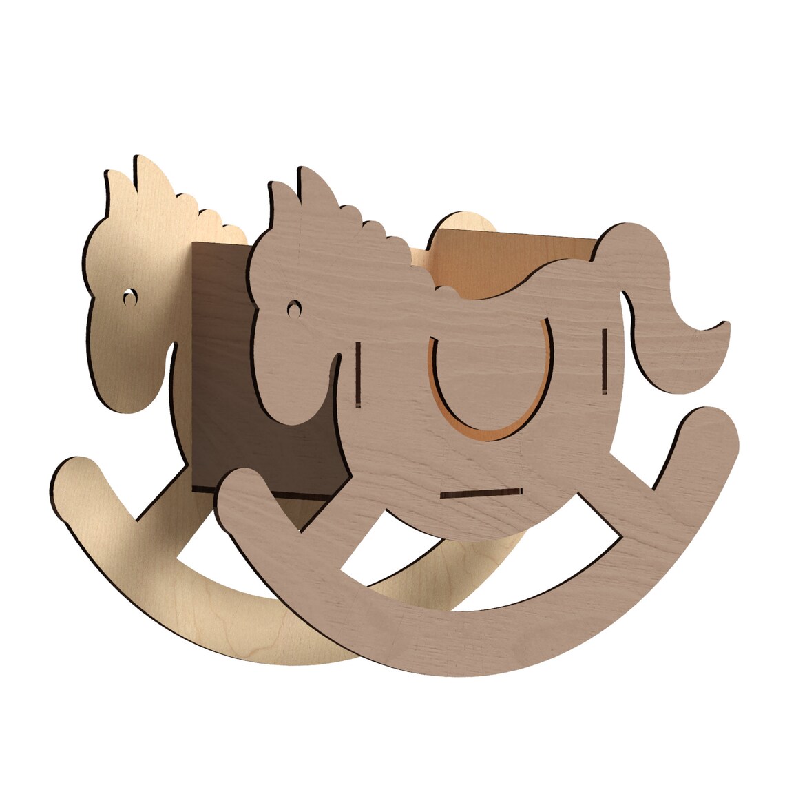 Rocking Horse Boxlaser Cut Files Laser Cut Template Vector - Etsy