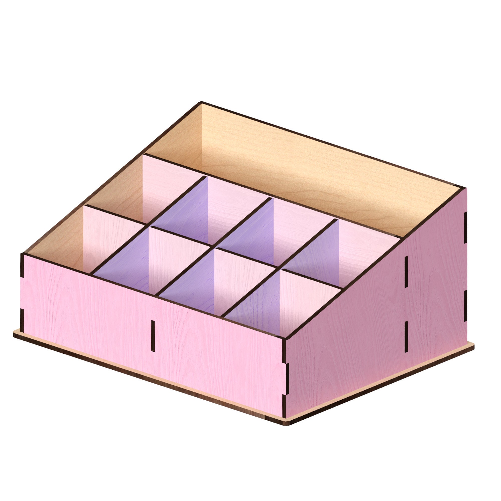 Makeup Organizer Laser Cut Files Laser Cut Template Vector - Etsy