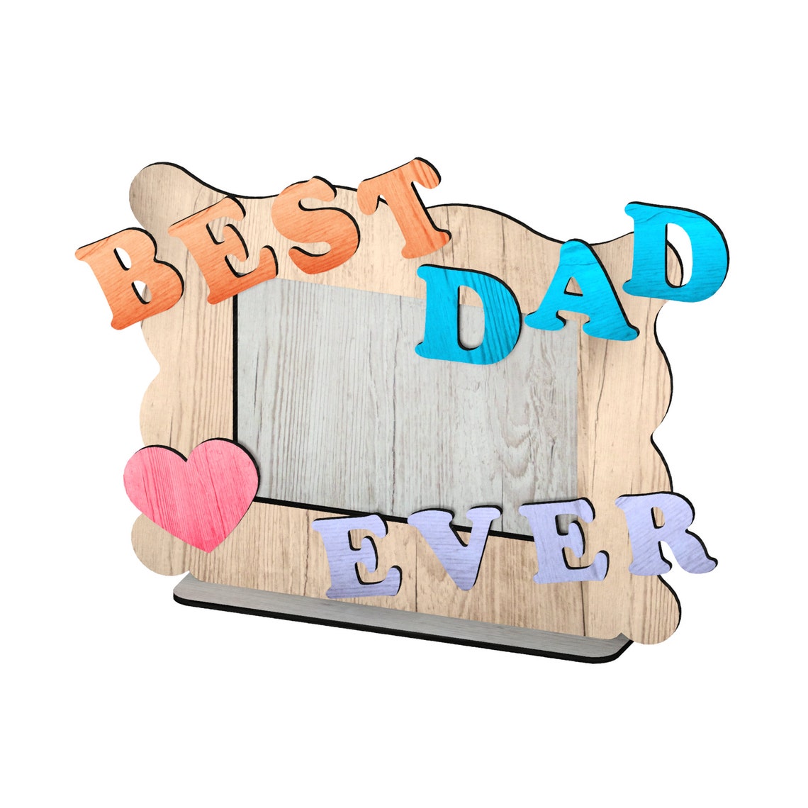 Dad Picture Frame Pattern Vector for Laser Cutting | Etsy