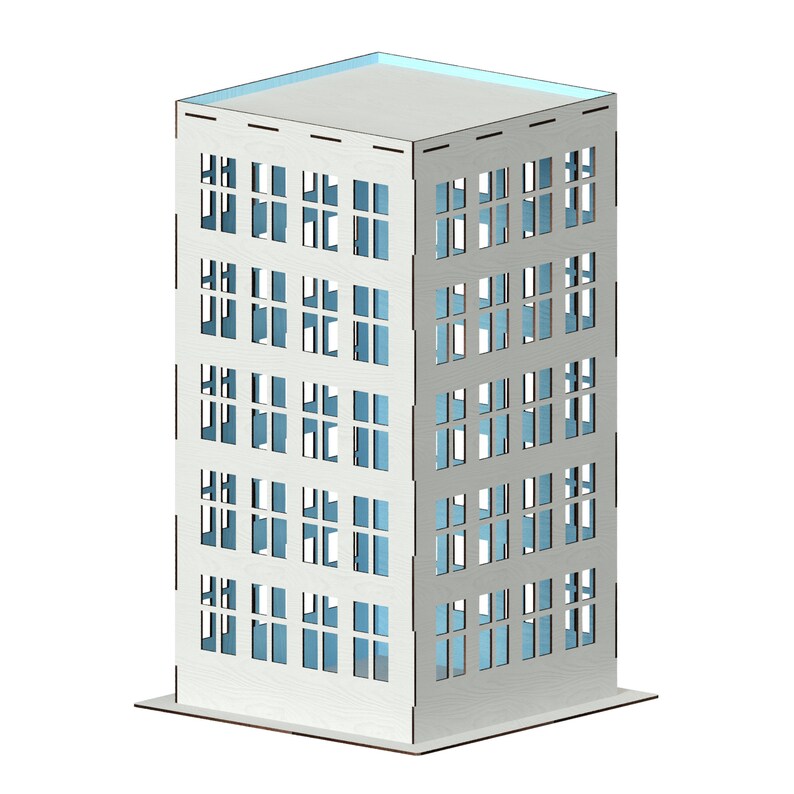 Building Modellaser Cut Files Laser Cut Template Vector for - Etsy