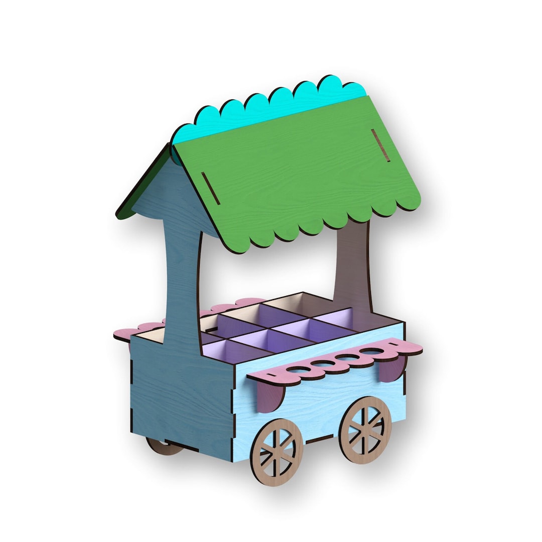 Candy Cart,laser Cut Files, Laser Cut Template, Vector for Laser, Laser ...