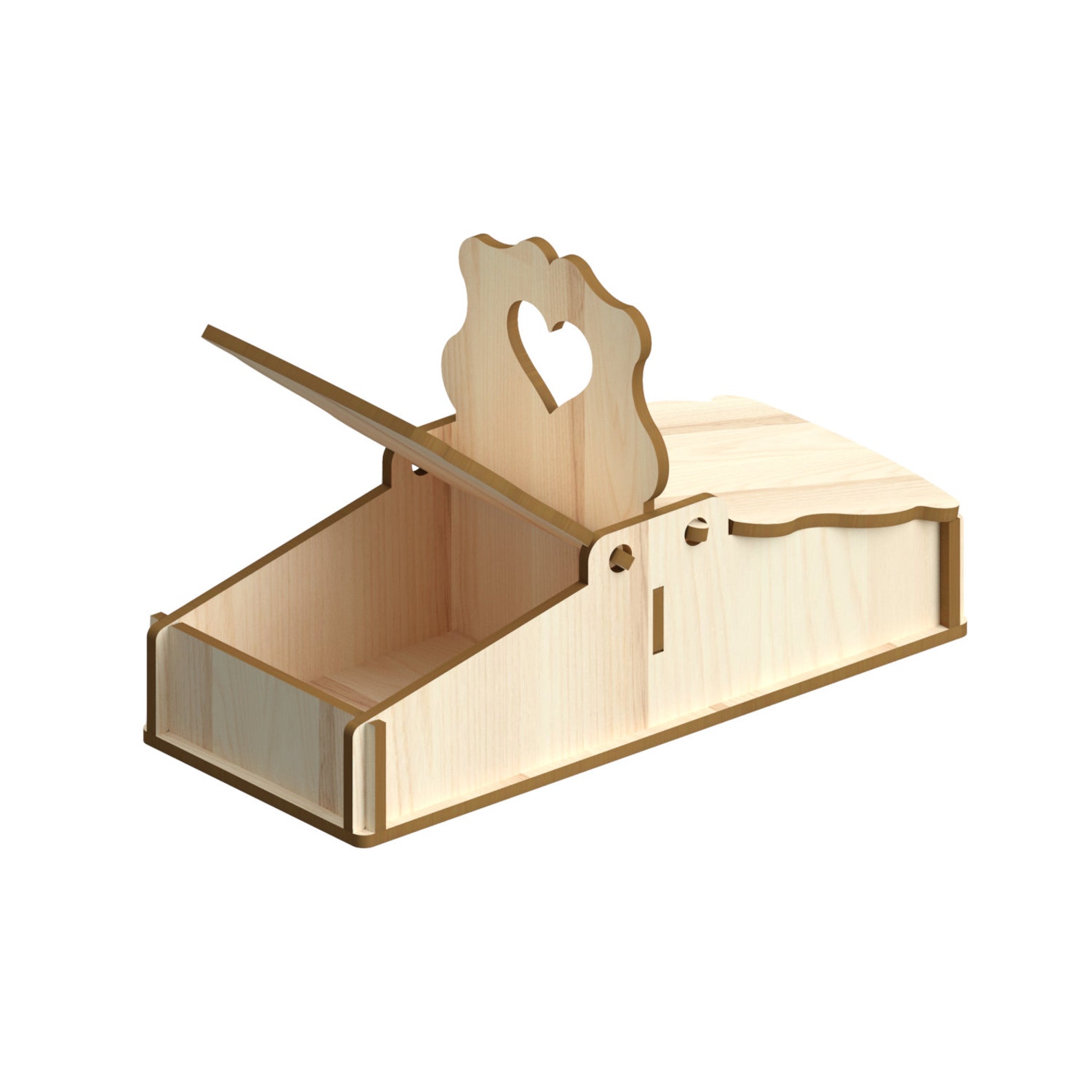 Tea box with lid Laser Cut Files laser cut template laser | Etsy