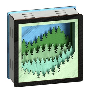 Light Box Forest Laser Cut Files Svgdxfpdfaicdreps - Etsy