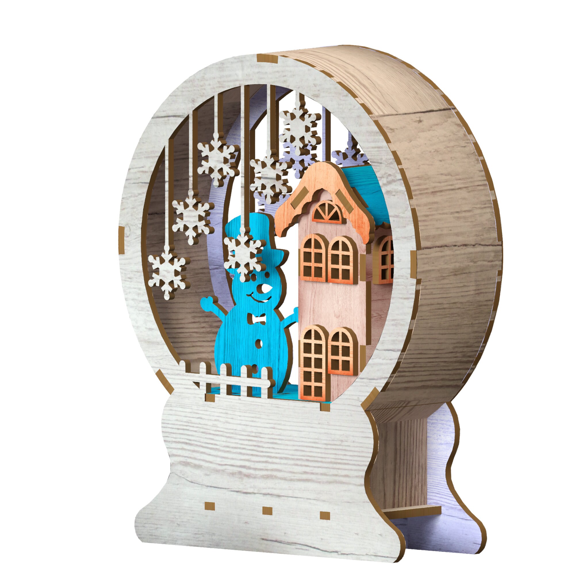 Christmas snowball Snowman Laser Cut Files | Etsy