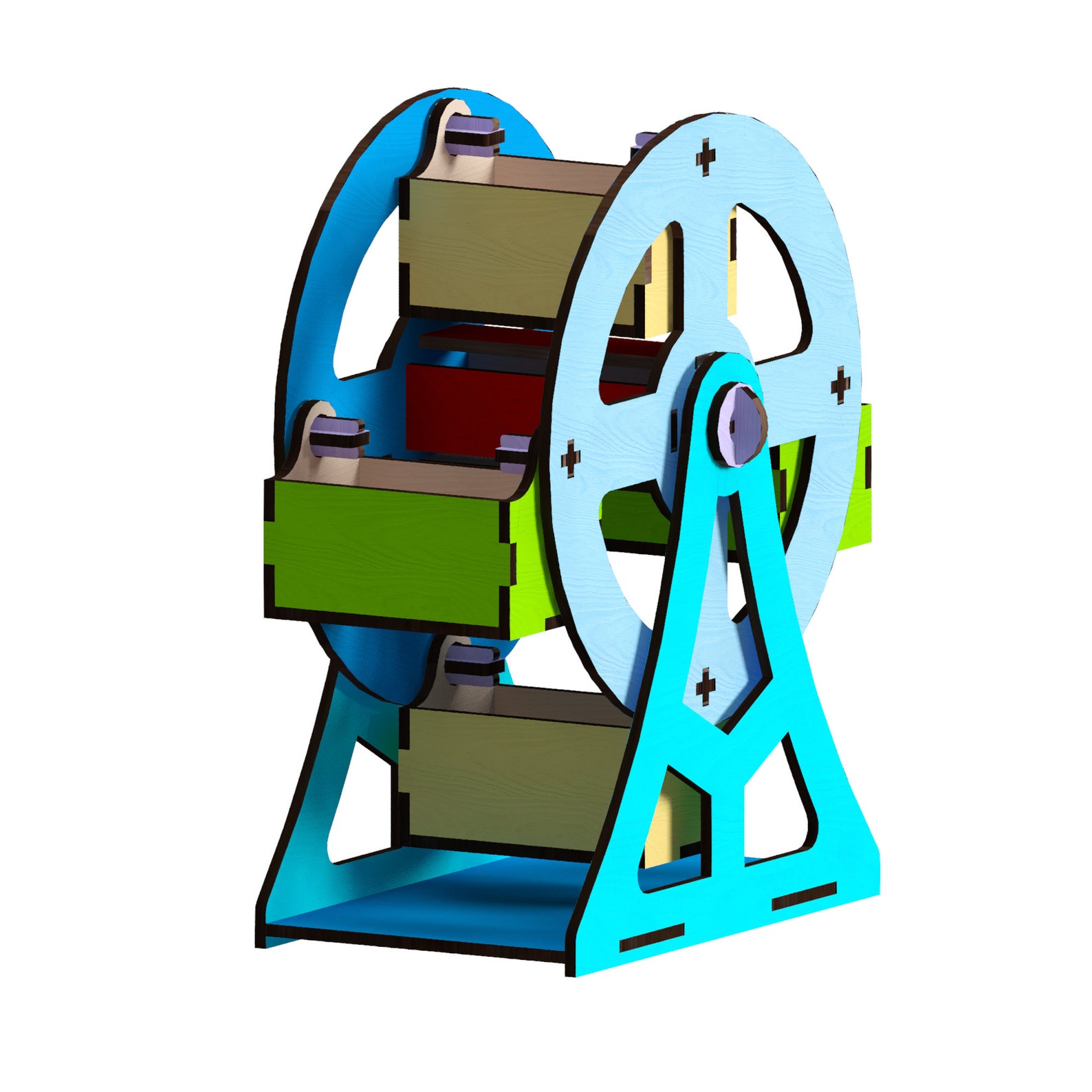 Mini Ferris Wheellaser Cut Files Laser Cut Template Vector | Etsy