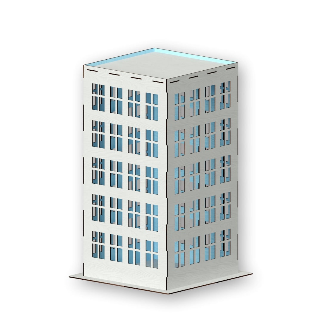 Building Model,laser Cut Files, Laser Cut Template, Vector for Laser ...