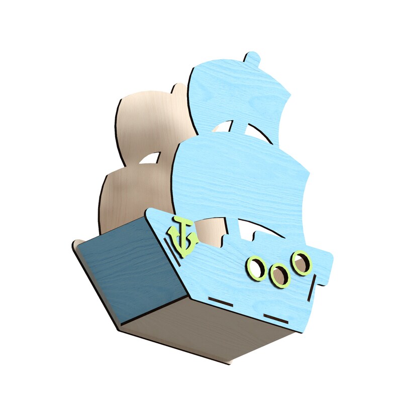 Ship Boxlaser Cut Files Laser Cut Template Vector for | Etsy