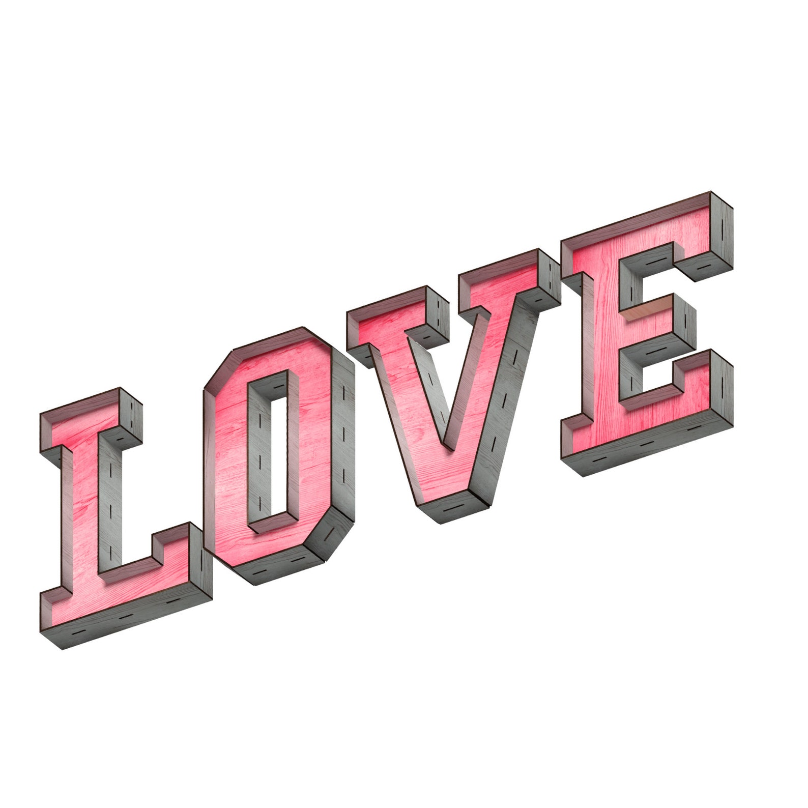 LOVE Letters Laser Cut Files Svgdxfpdfaicdreps Laser | Etsy
