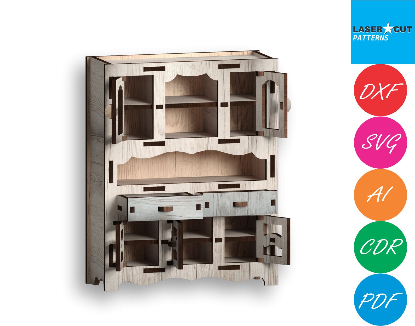 Cupboardfurniturelaser Cut Files Svgdxfpdfaicdreps - Etsy